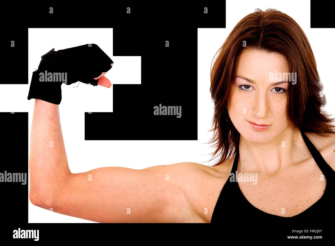 female biceps - isolated over a white background Stock Photo - Alamy