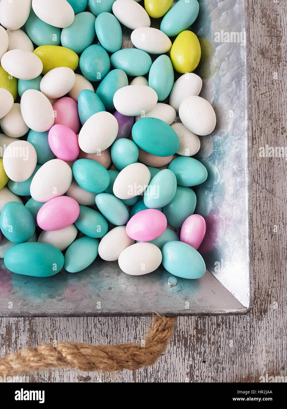 sugar coated almond candies Stock Photo - Alamy