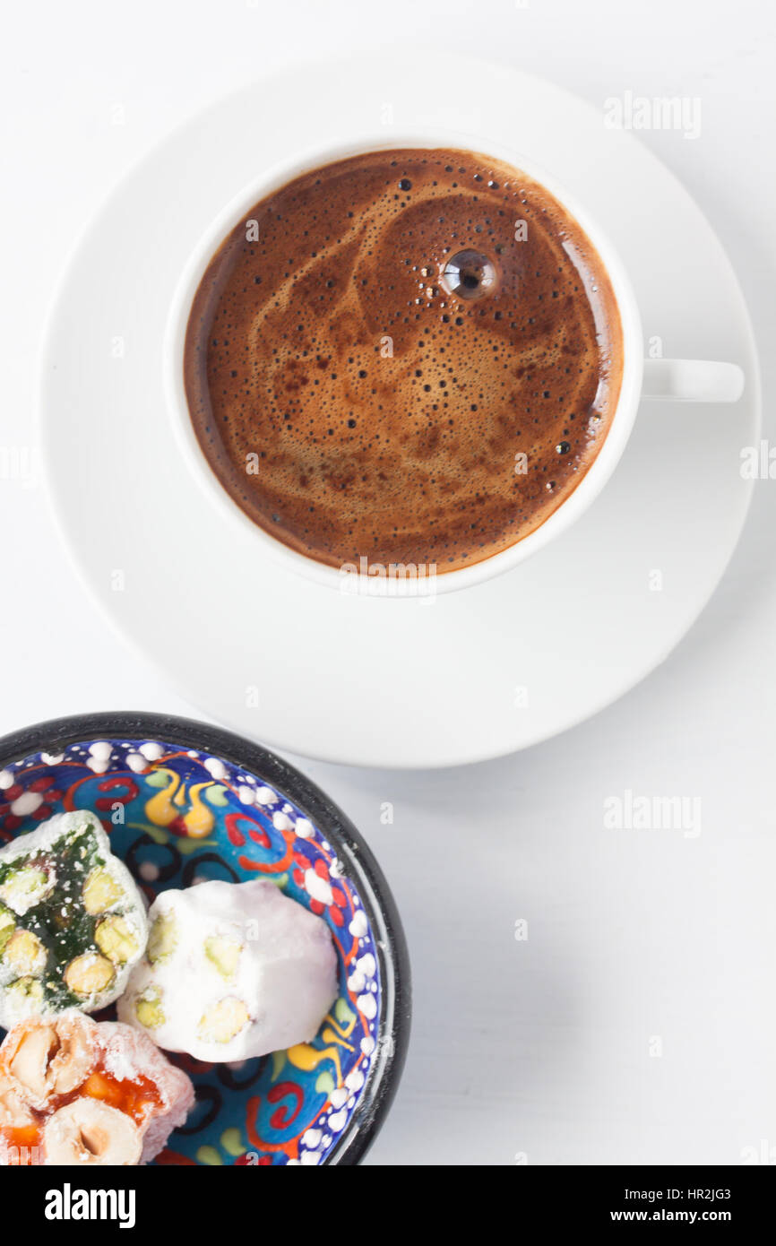 Turkish coffee and Turkish delight Stock Photo - Alamy