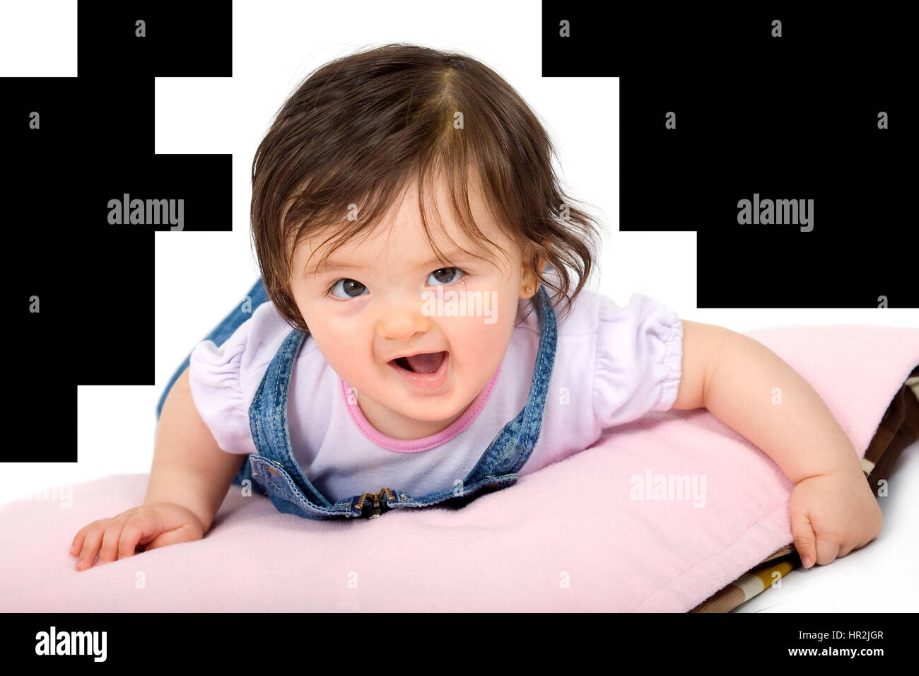 cute and cheeky baby portrait over a white background Stock Photo - Alamy