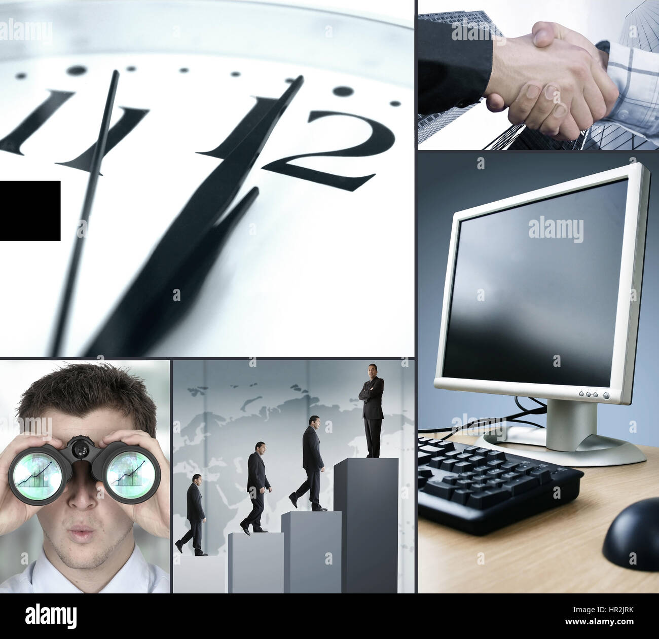 corporate business collage showing financial success and growth as well ...