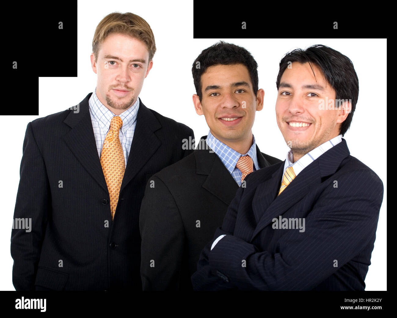 business men team isolated over a white background Stock Photo - Alamy