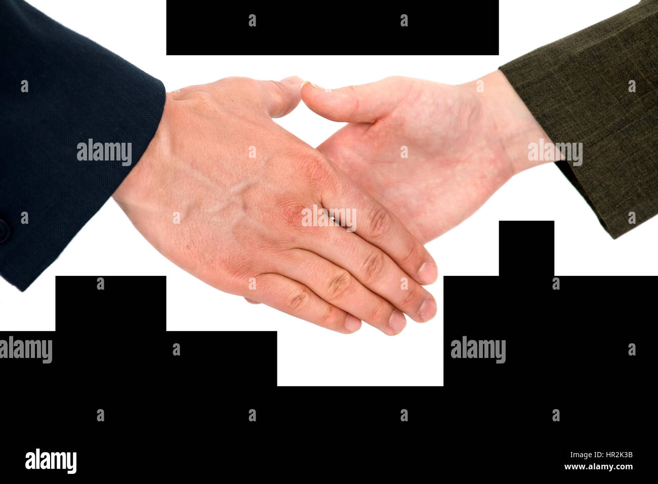 business handshake - making a deal over a white background Stock Photo ...