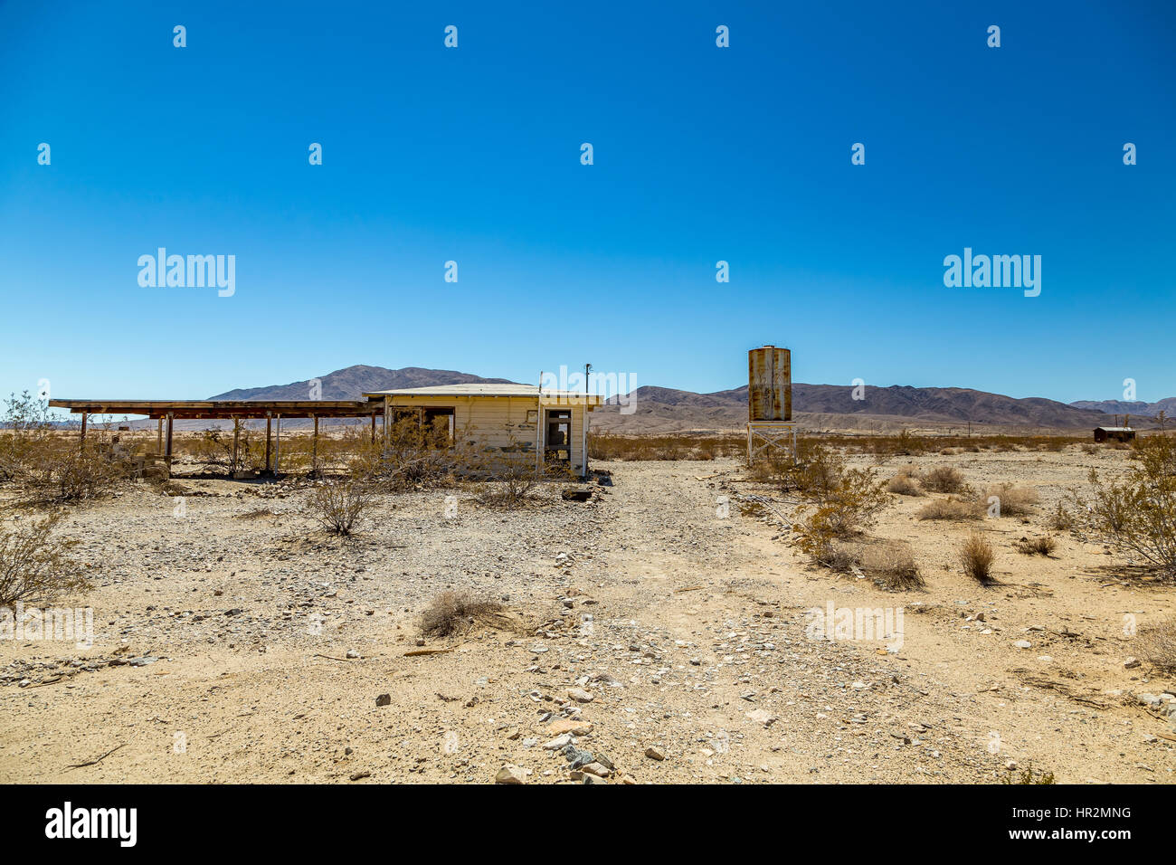 A small building sits abandoned along Highway 62 outside Twenty-Nine ...