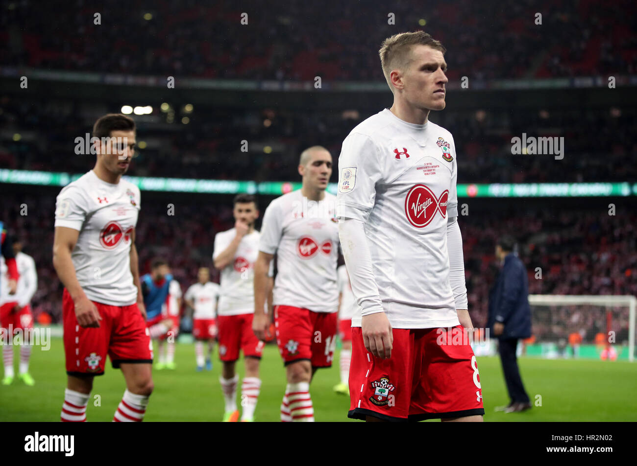 Southampton's Steven Davis after the EFL Cup Final at Wembley Stadium ...