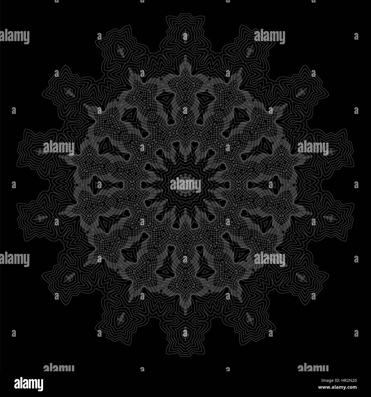 Circular islamic pattern Black and White Stock Photos & Images - Alamy