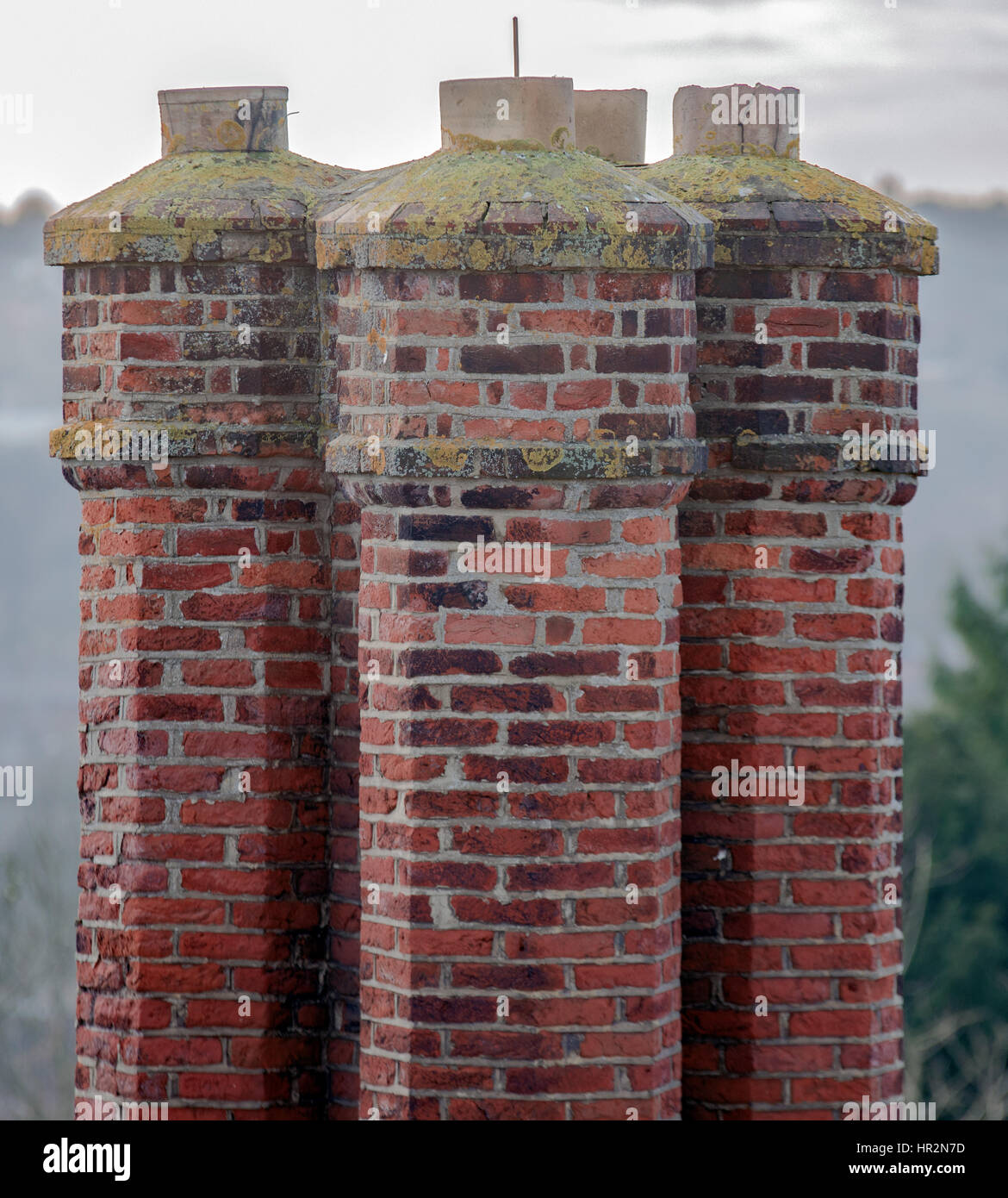 Old chimney at Farnham Castle in Surrey Stock Photo - Alamy