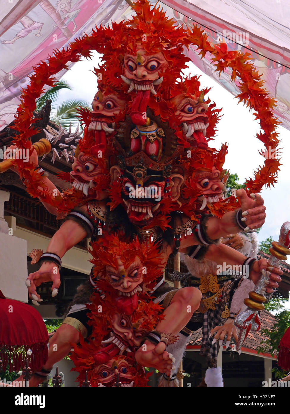 'Ogoh-ogoh' effigy, one of numerous traditional demonic monster puppet ...