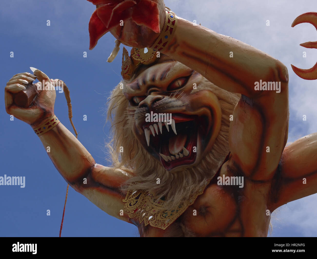 'Ogoh-ogoh' effigy, one of numerous traditional demonic monster puppet ...