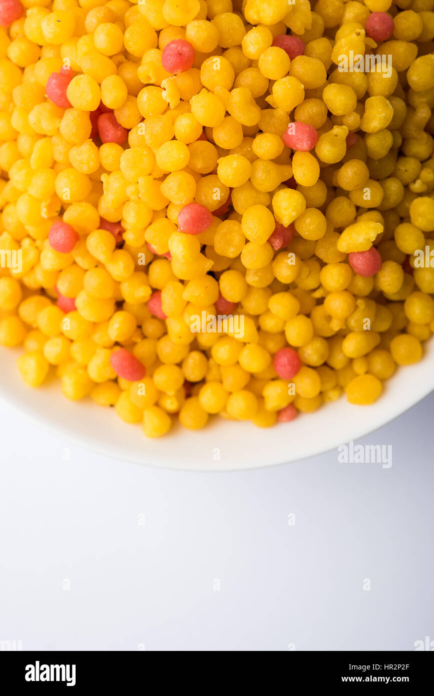 indian sweet boondi or bundi in raw form, main ingredient of bundi ...