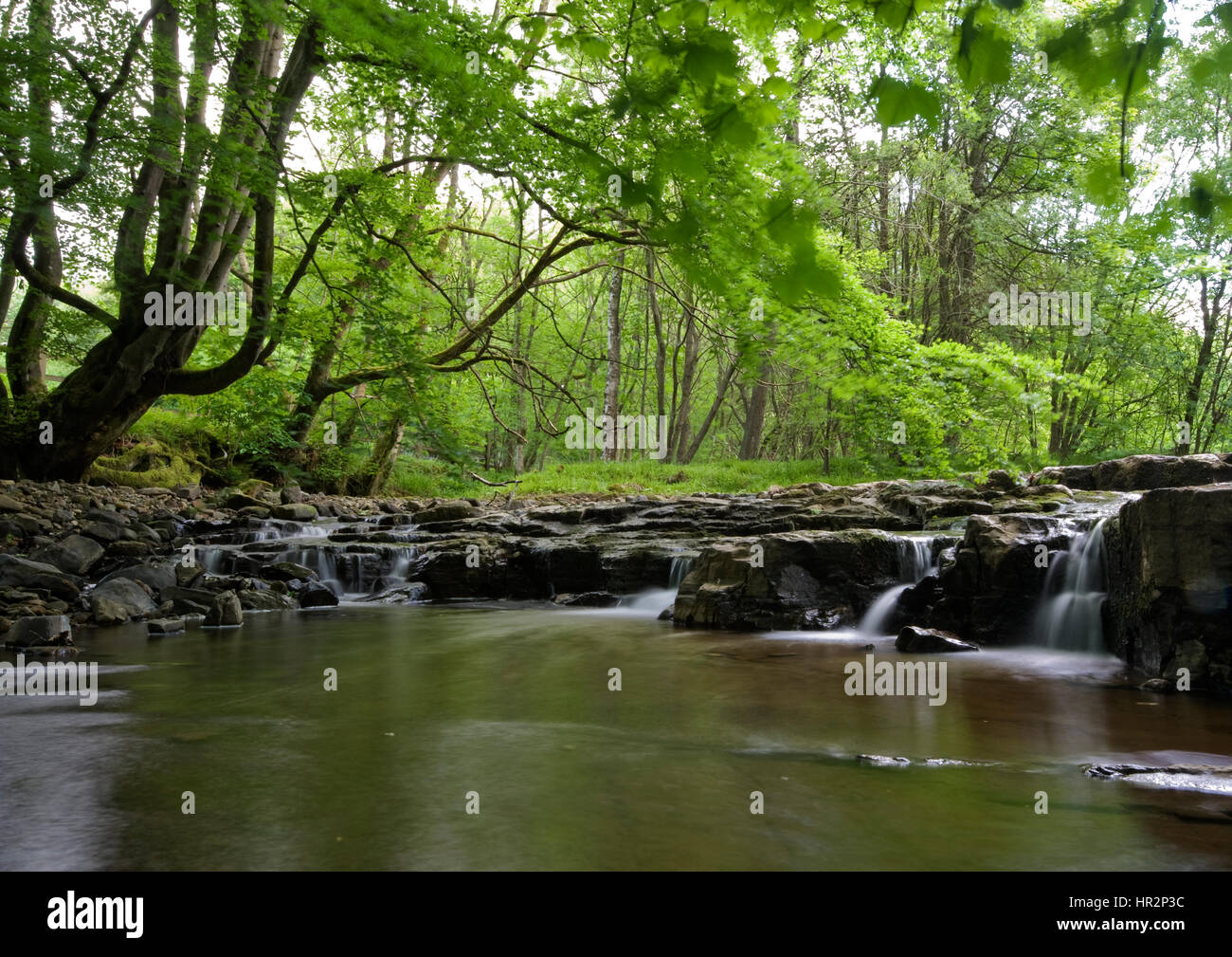 Waterfall on the moors Stock Photo - Alamy