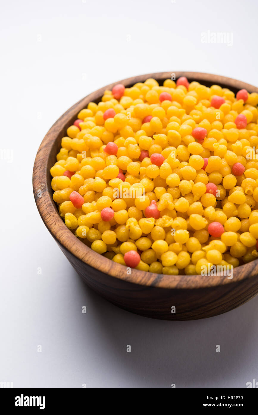 indian sweet boondi or bundi in raw form, main ingredient of bundi ...