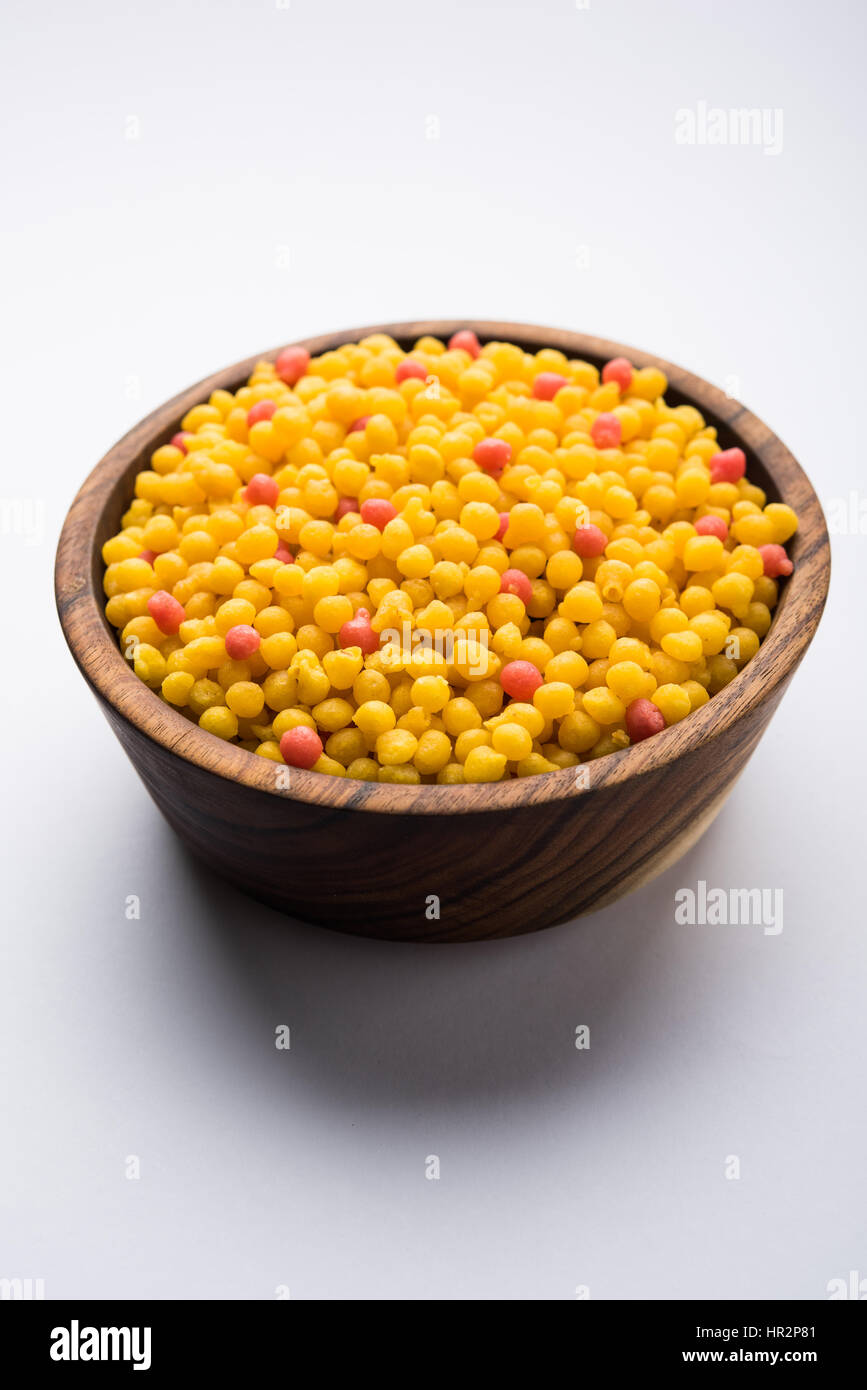 indian sweet boondi or bundi in raw form, main ingredient of bundi ...