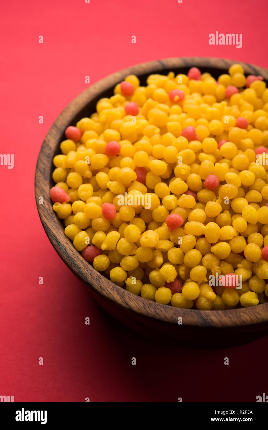 indian sweet boondi or bundi in raw form, main ingredient of bundi ...