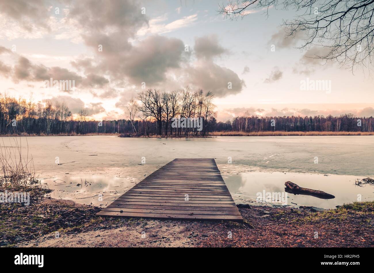 Vintage winter landscape hi-res stock photography and images - Alamy