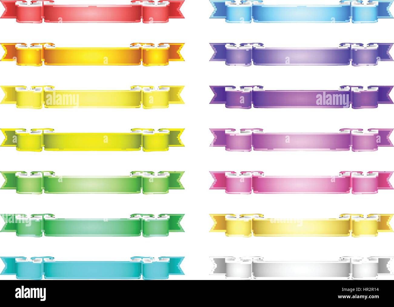 vector ribbons set Stock Vector Image & Art - Alamy