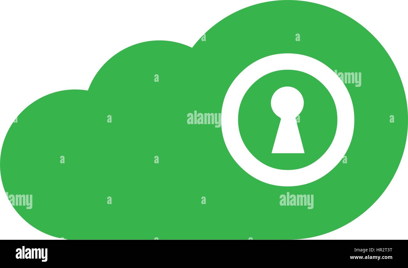 Cloud Computing with Security Icon Design Stock Vector Image & Art - Alamy