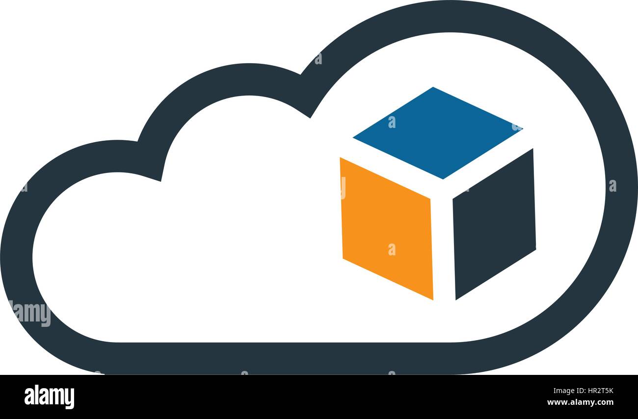 Cloud Computing and Cube Concept Design Stock Vector Image & Art - Alamy