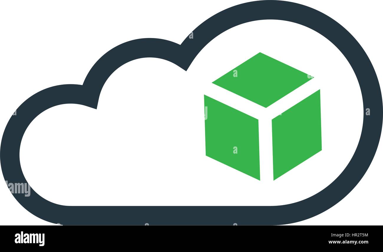 Cloud Computing and Cube Concept Design Stock Vector Image & Art - Alamy