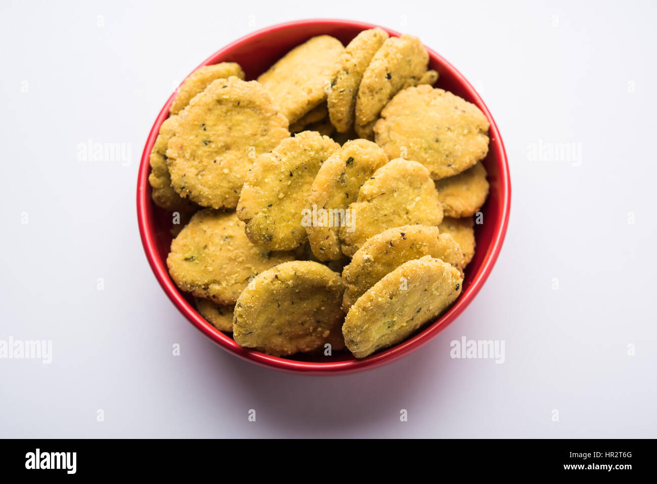 Tasty North Indian snack mathri or mathari served with pickle ...