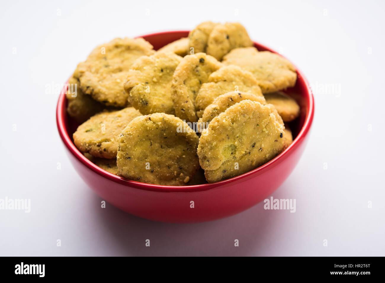 Tasty North Indian snack mathri or mathari served with pickle ...
