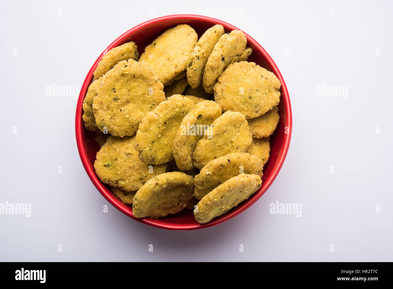 Tasty North Indian snack mathri or mathari served with pickle ...