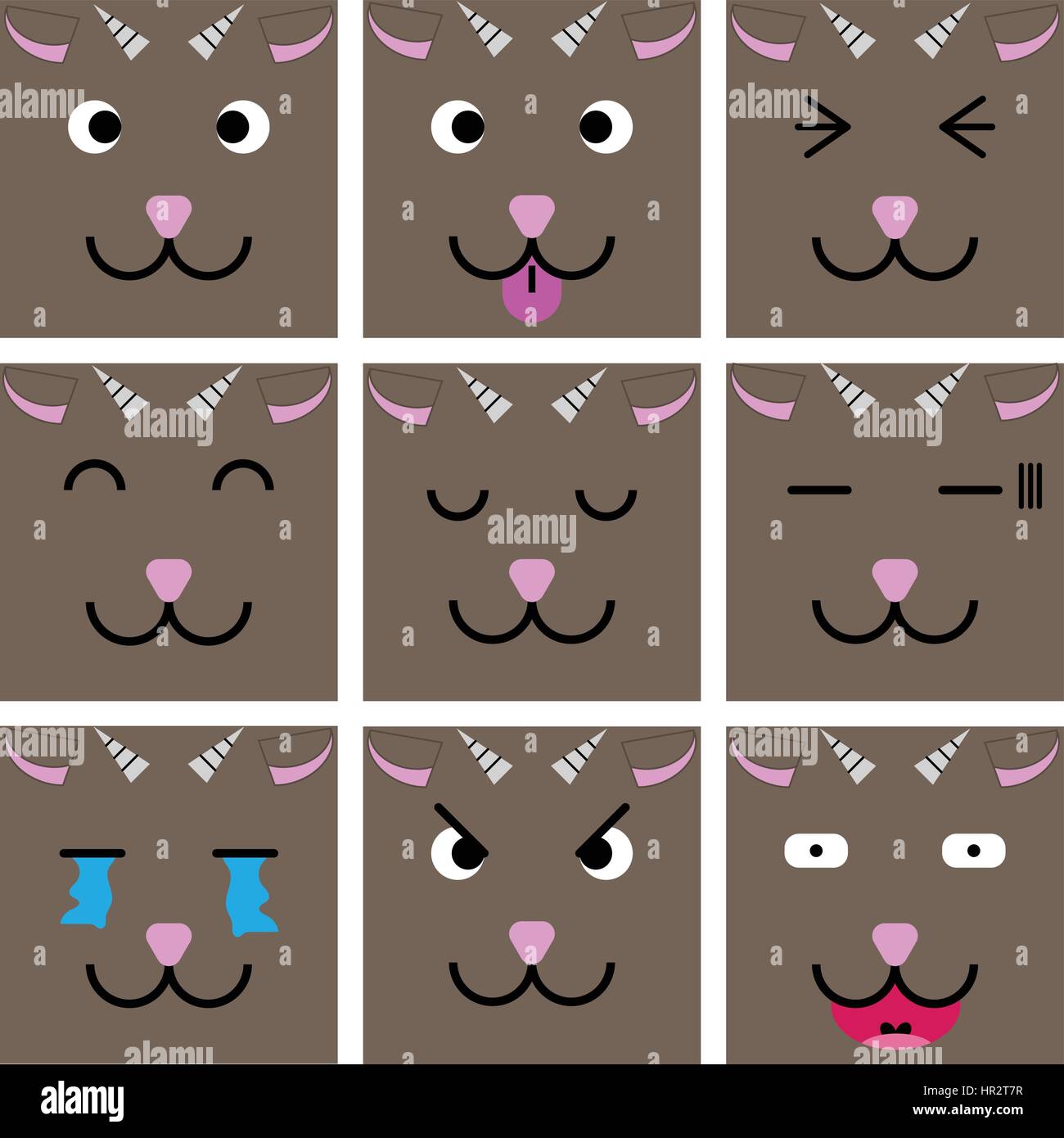 Goat kid mouth Stock Vector Images - Alamy