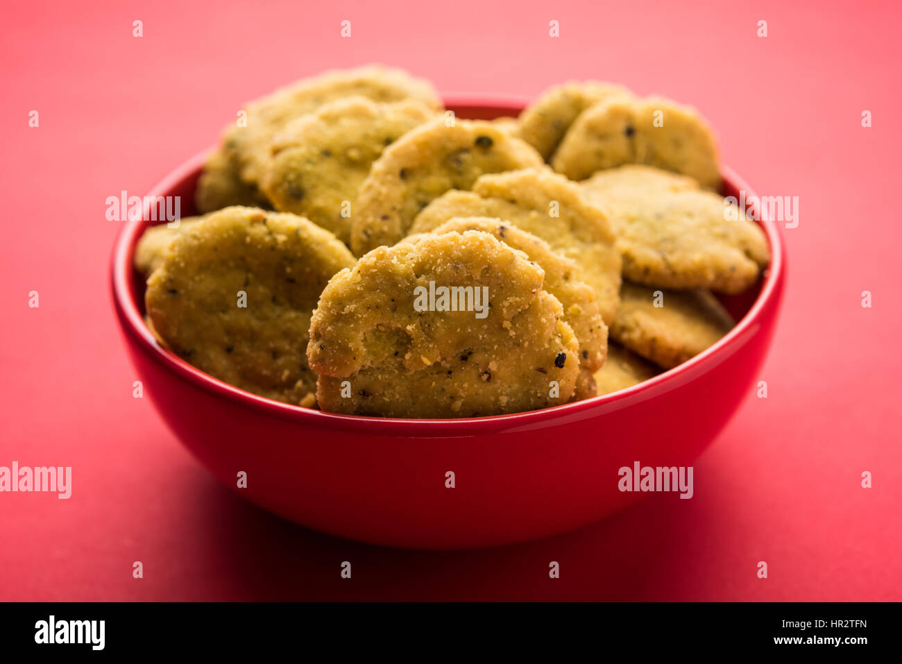 Tasty North Indian snack mathri or mathari served with pickle ...