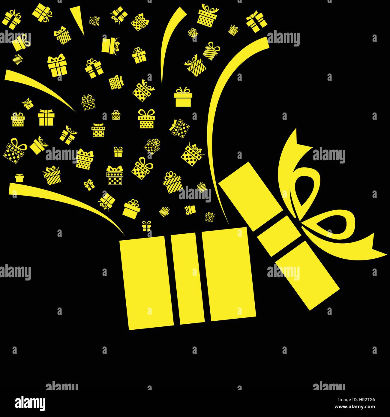 Opened red present box with small present box on white background Stock ...