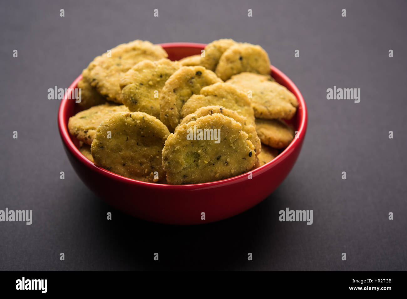 Tasty North Indian snack mathri or mathari served with pickle ...