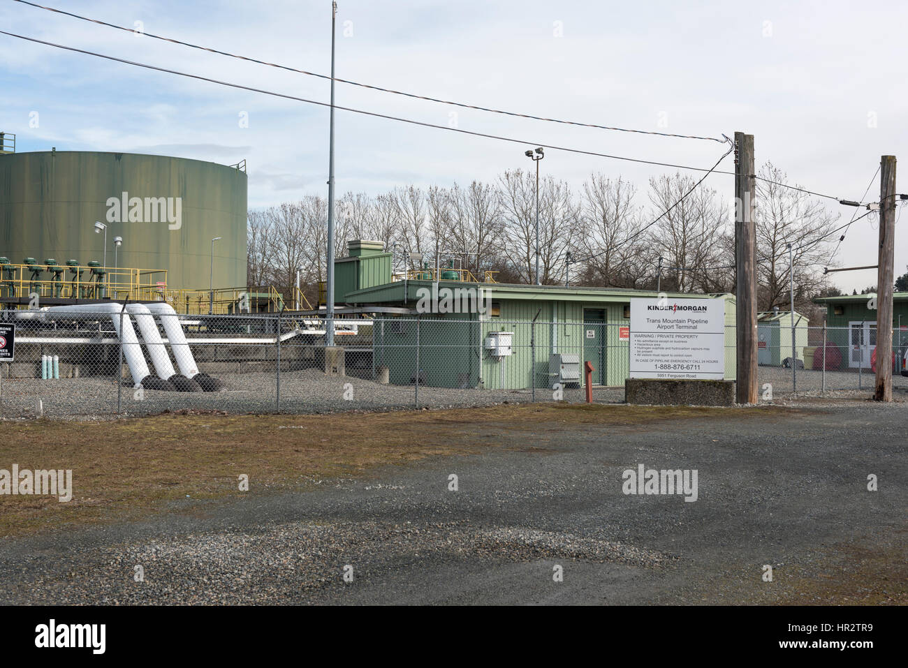 Kinder Morgan Trans Mountain pipeline airport terminal, Richmond ...