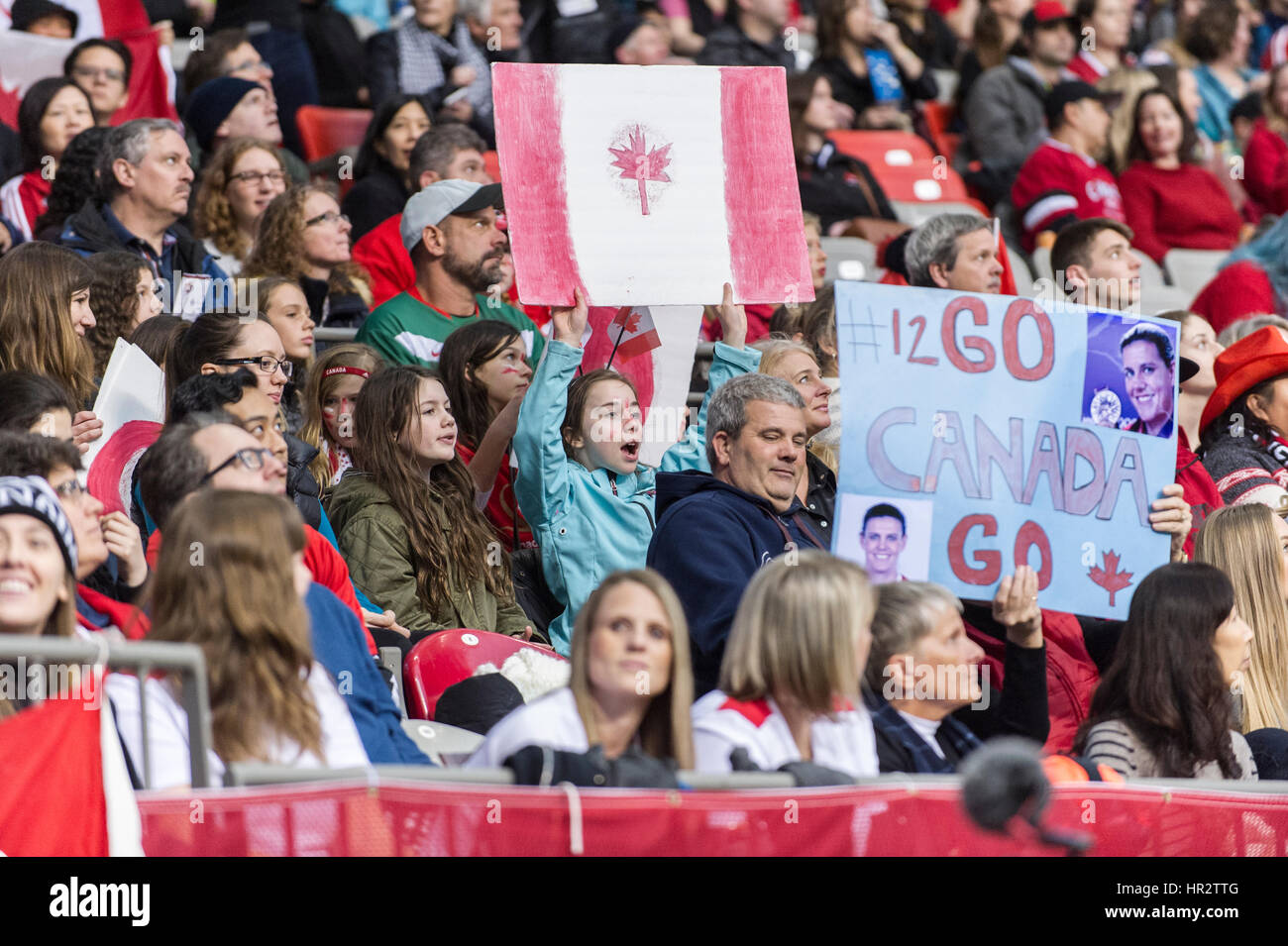 Fans at a Vancouver sporting event Stock Photo - Alamy