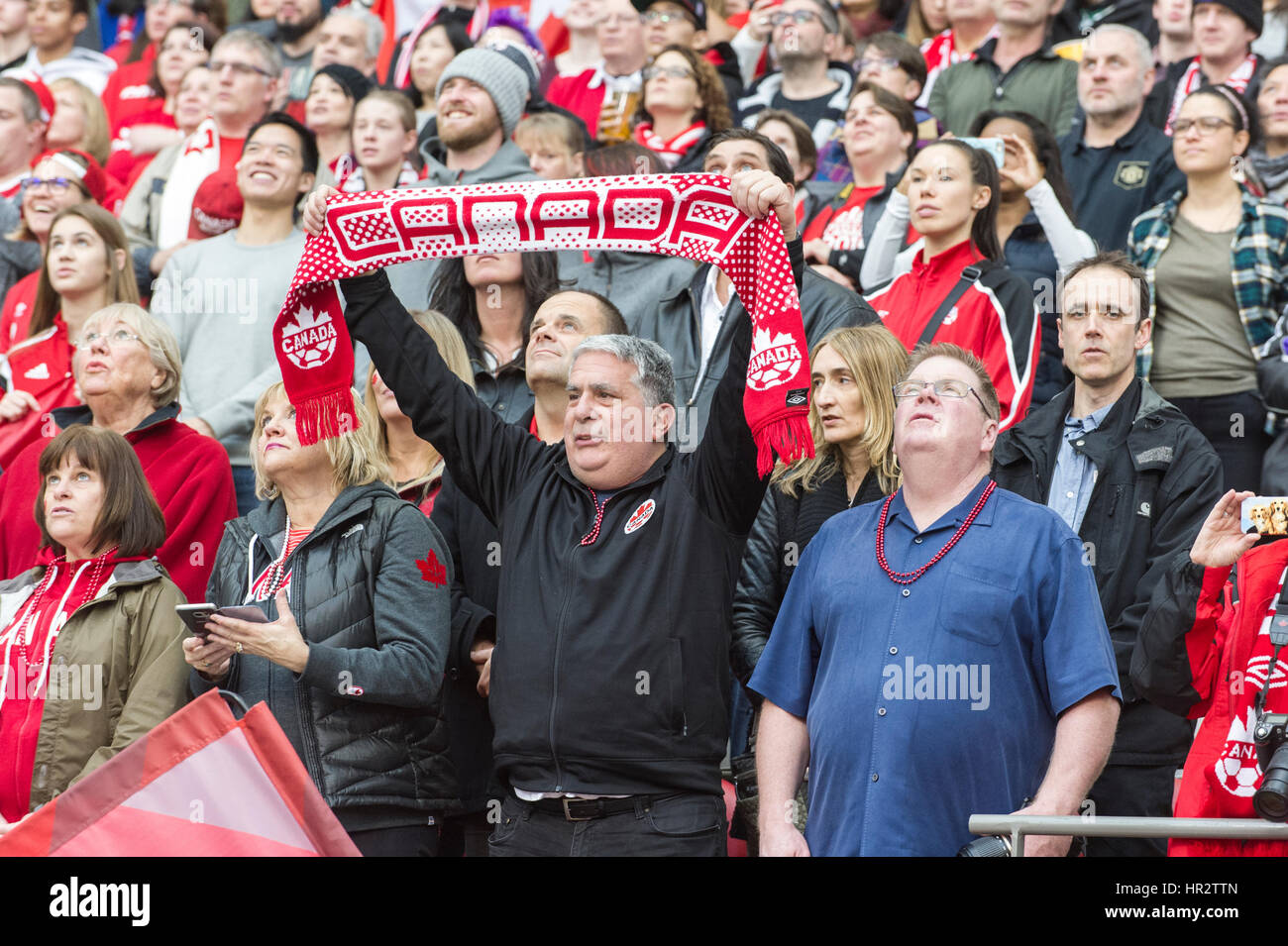 Fans at a Vancouver sporting event Stock Photo - Alamy