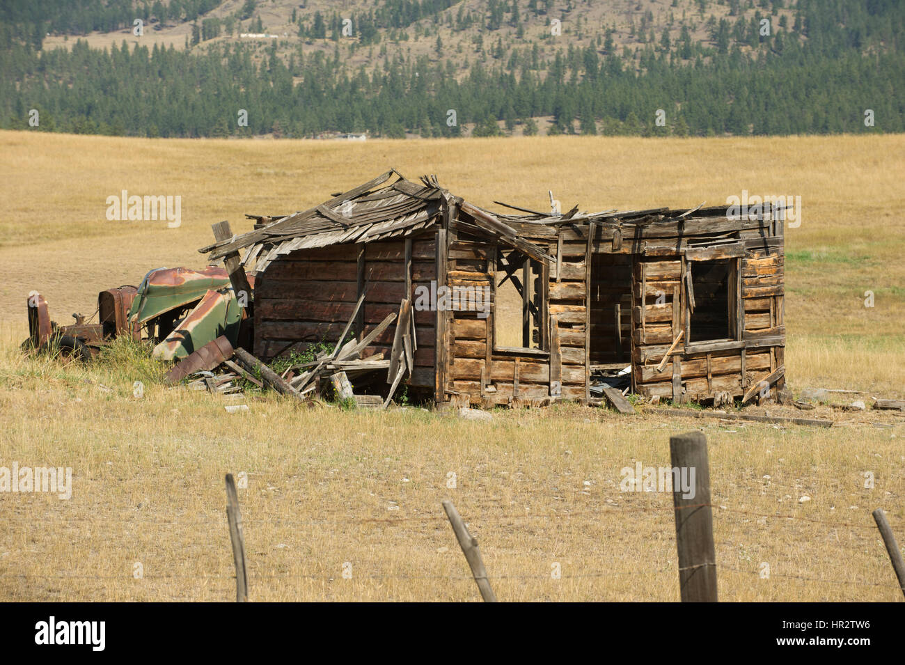 Old dilapidated cabin Stock Photo - Alamy