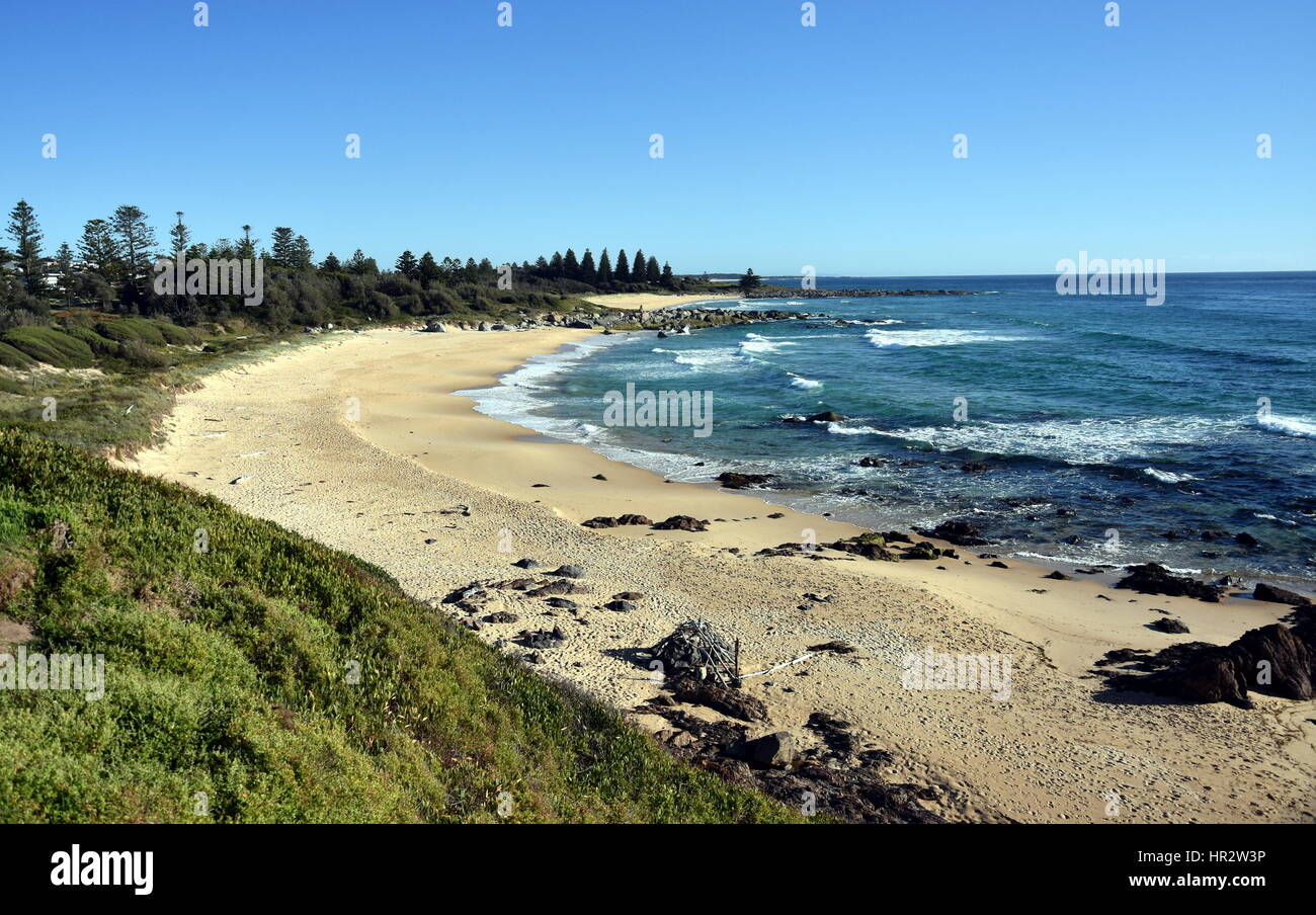Beach of Tuross Head at morning in summertime. Tuross Head is a seaside ...
