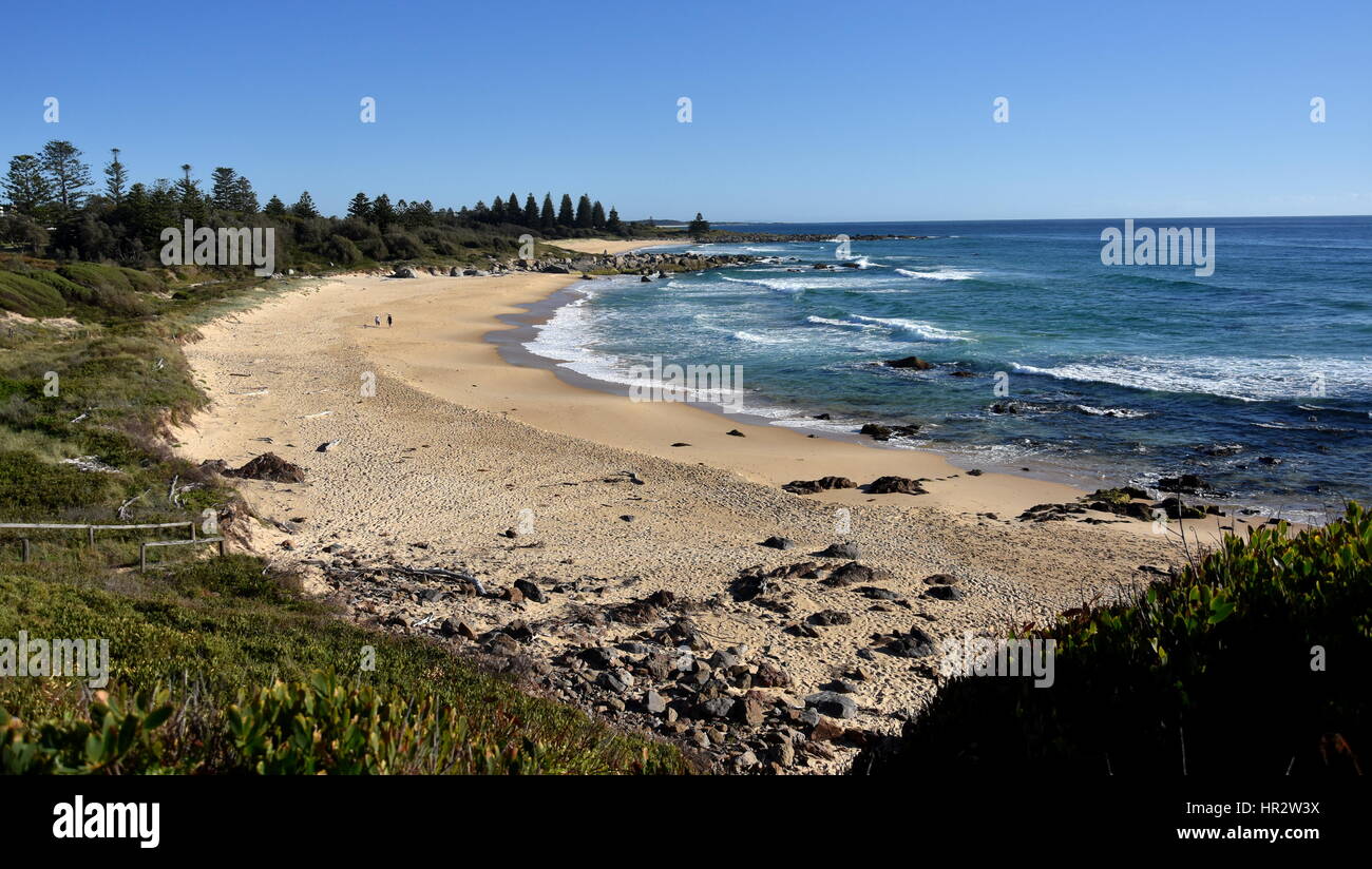 Beach of Tuross Head at morning in summertime. Tuross Head is a seaside ...