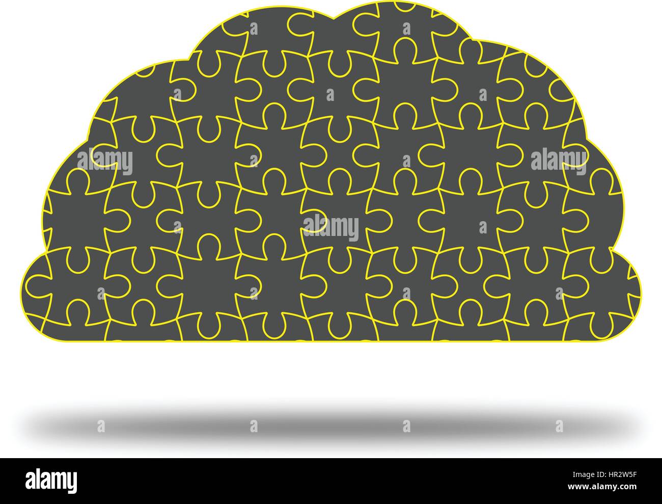 Jigsaw puzzle of Brain vector on white background Stock Vector Image ...