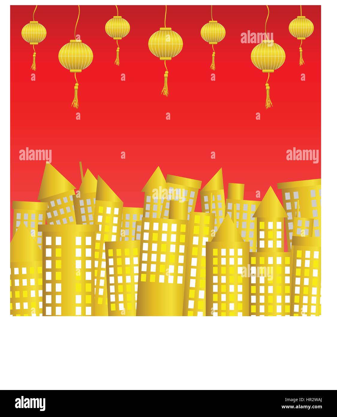 Night view chinese city Stock Vector Images - Alamy