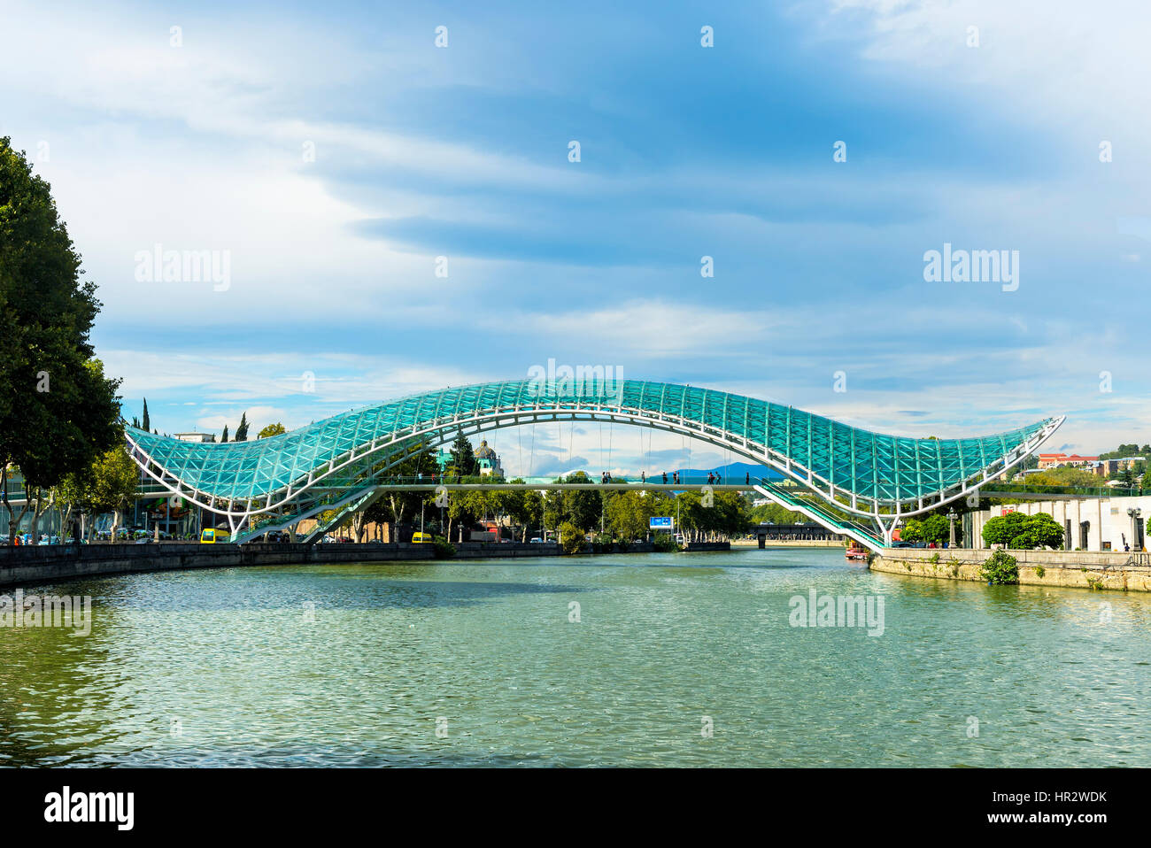 Peace Bridge over the Mtkvari river, Designed by Italian architect ...