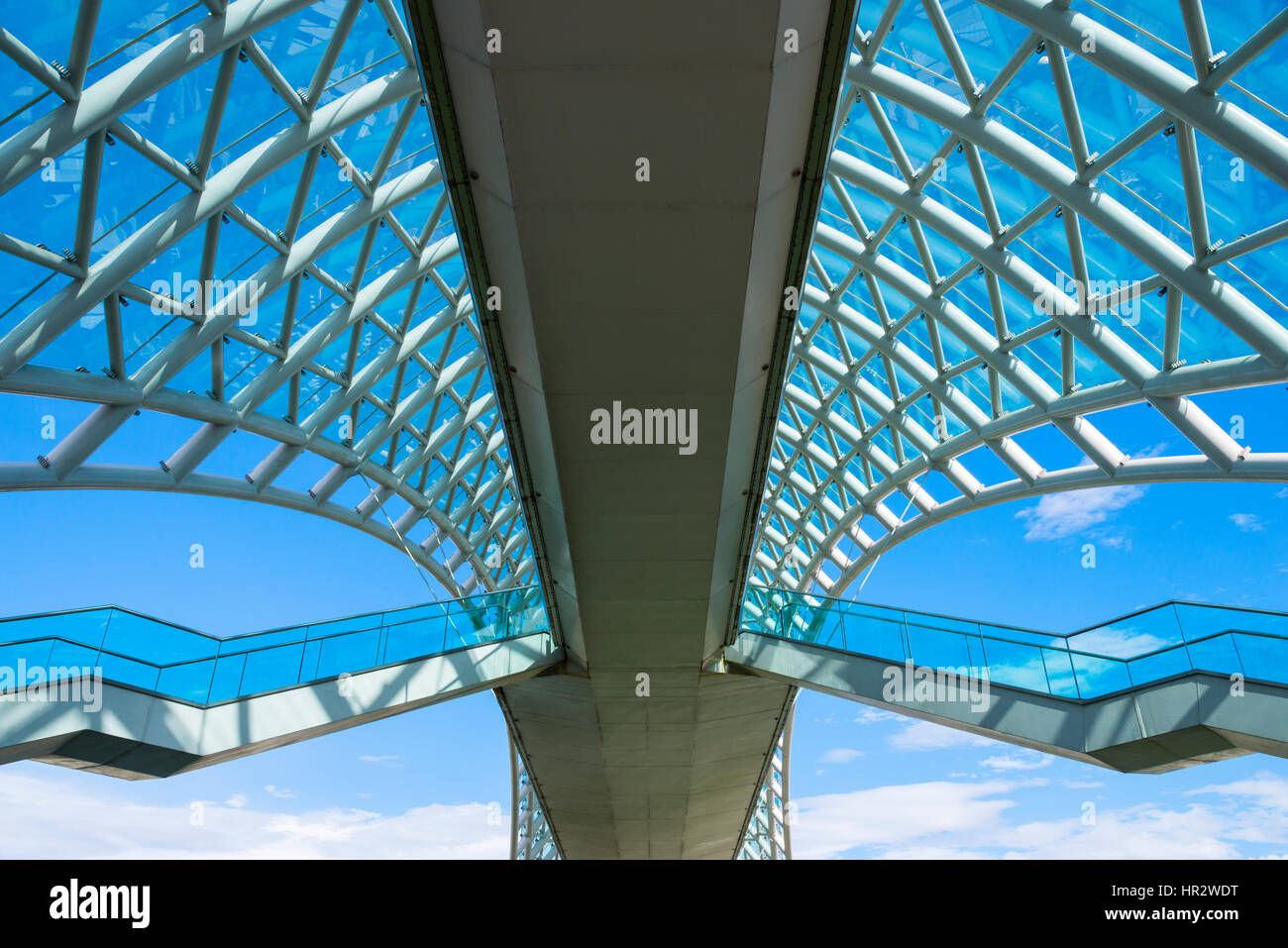 Peace Bridge over the Mtkvari river, Designed by Italian architect ...