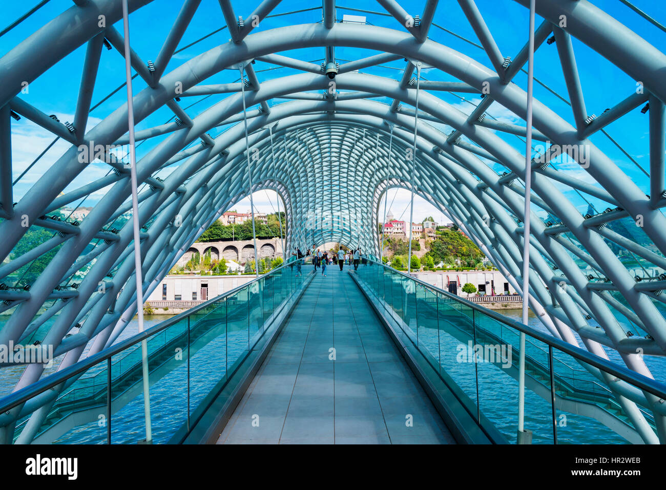 Peace Bridge over the Mtkvari river, Designed by Italian architect ...