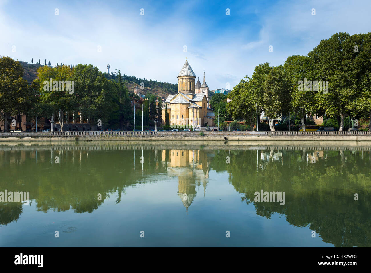 Sioni Cathedral and Mtkvari river, Tbilisi, Georgia, Caucasus, Middle ...