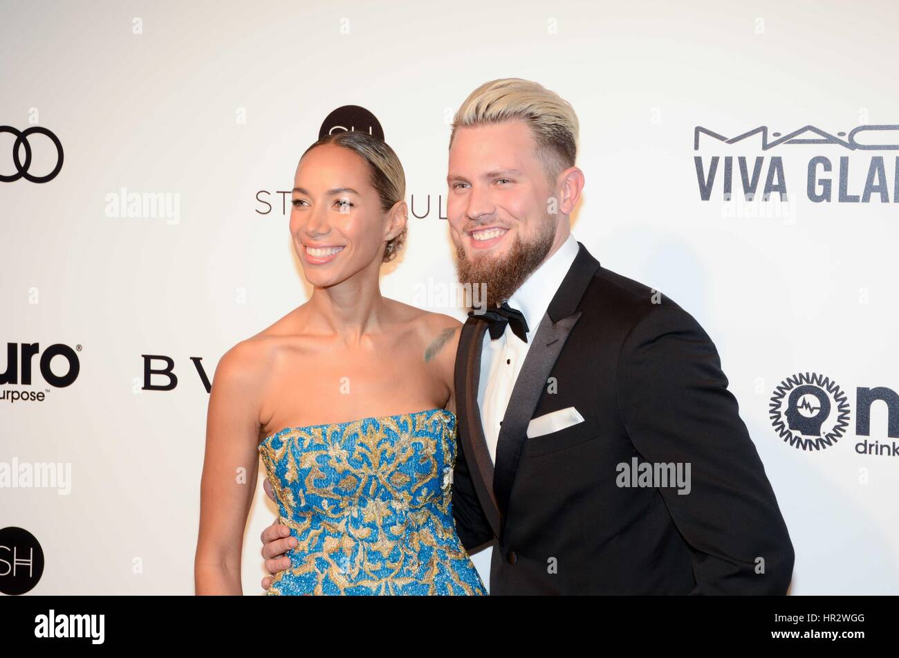 Leona Lewis and Dennis Jauch arriving at the Elton John Oscar Party in ...