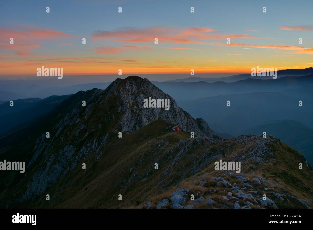 Beautiful sunrise narrow ridges hi-res stock photography and images - Alamy