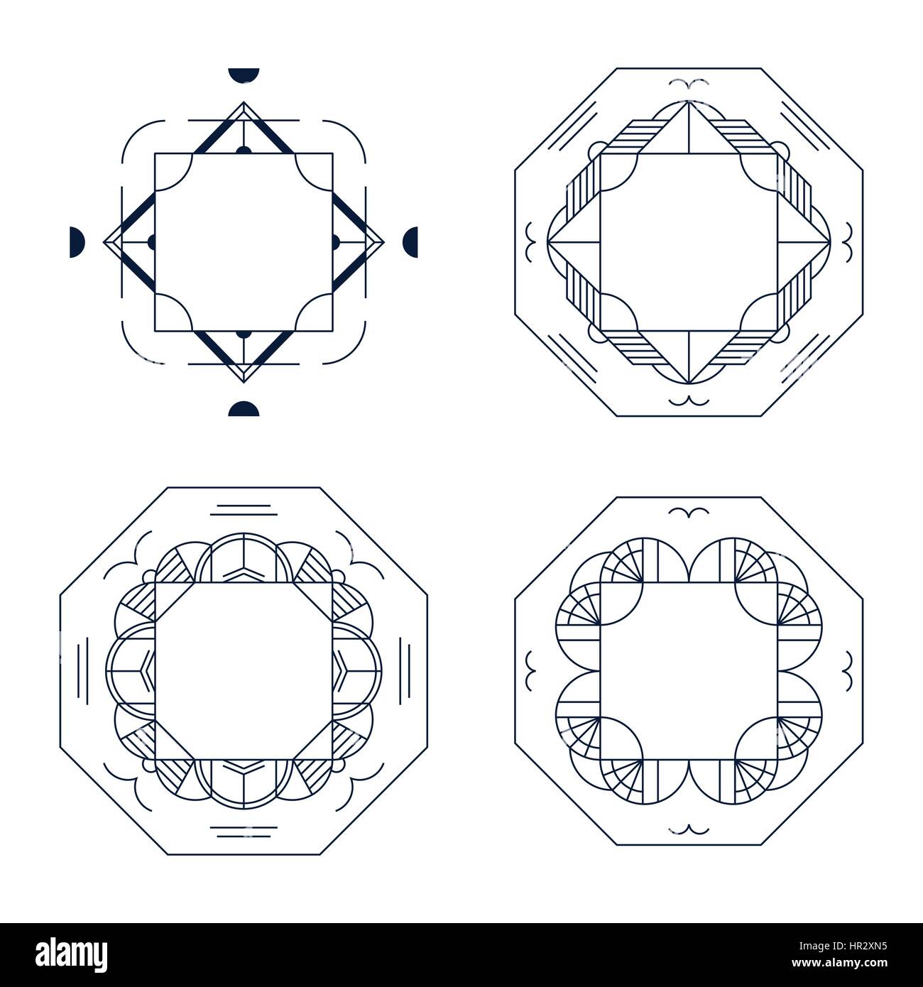 Elegant frame and geometrical linear pattern background design ...