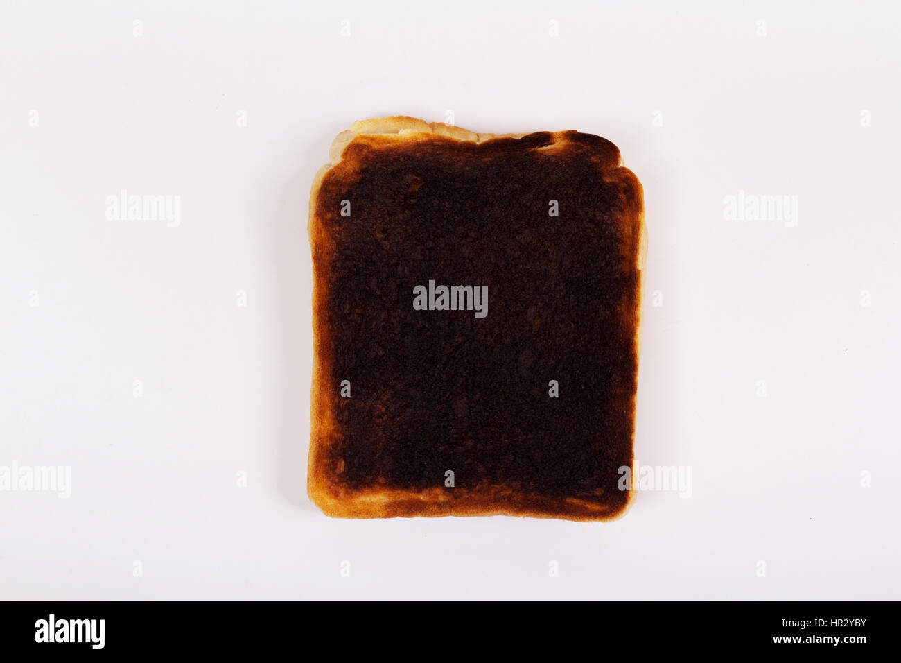 Slice of toast on a white background. Lay Flat Stock Photo - Alamy