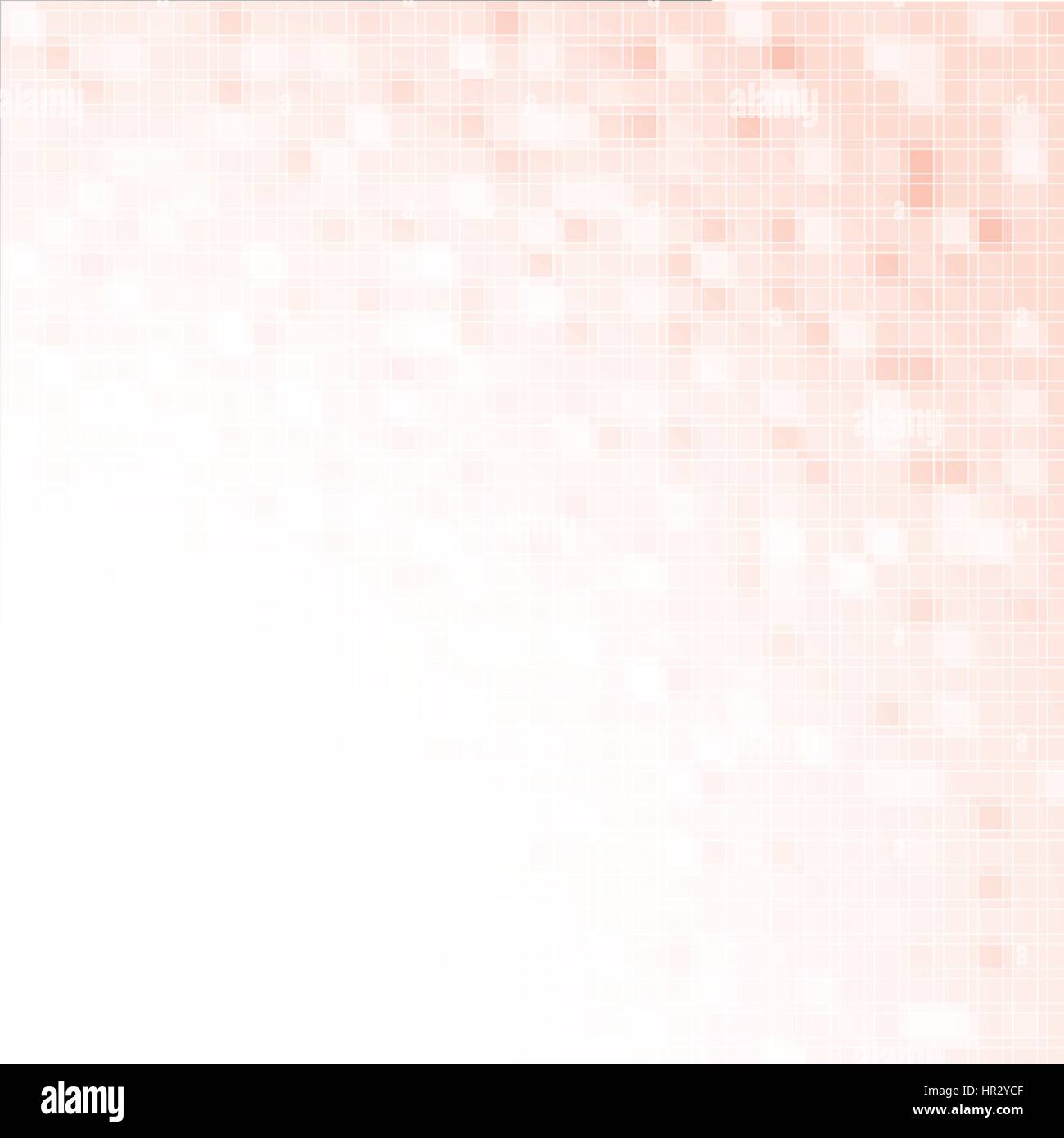 Cute pink pastel square grid mosaic background with white color in ...