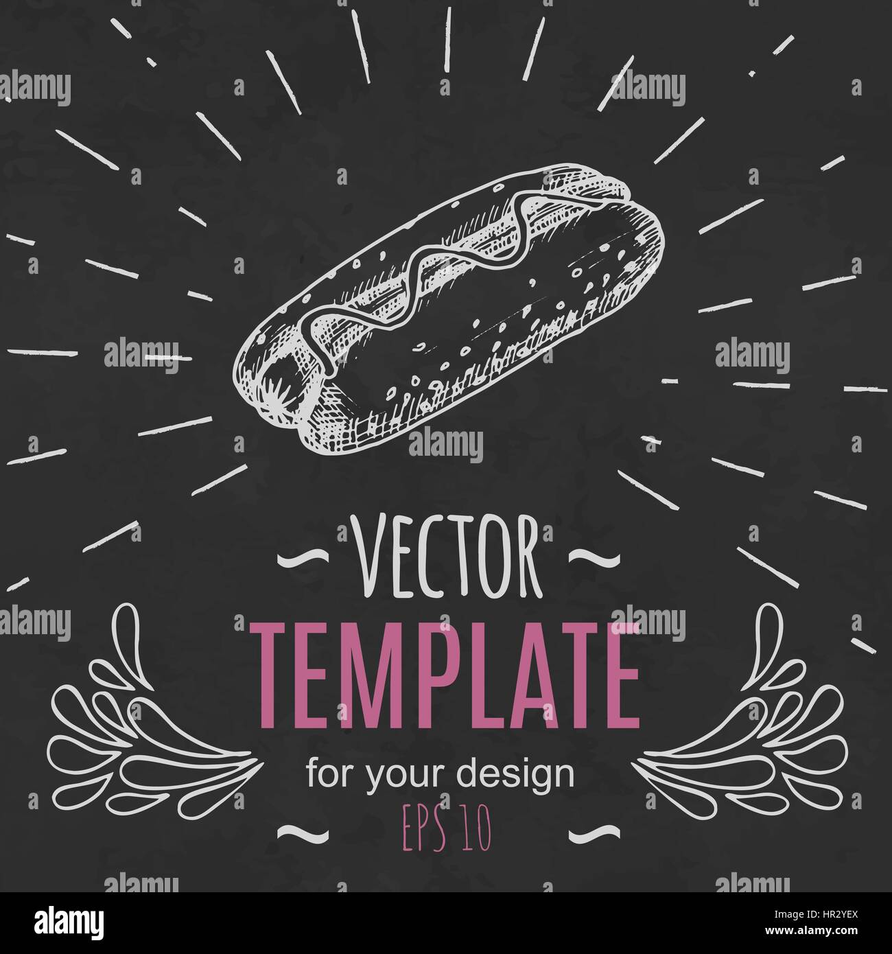 Fast food menu design template hand drawn vector Stock Vector Image ...