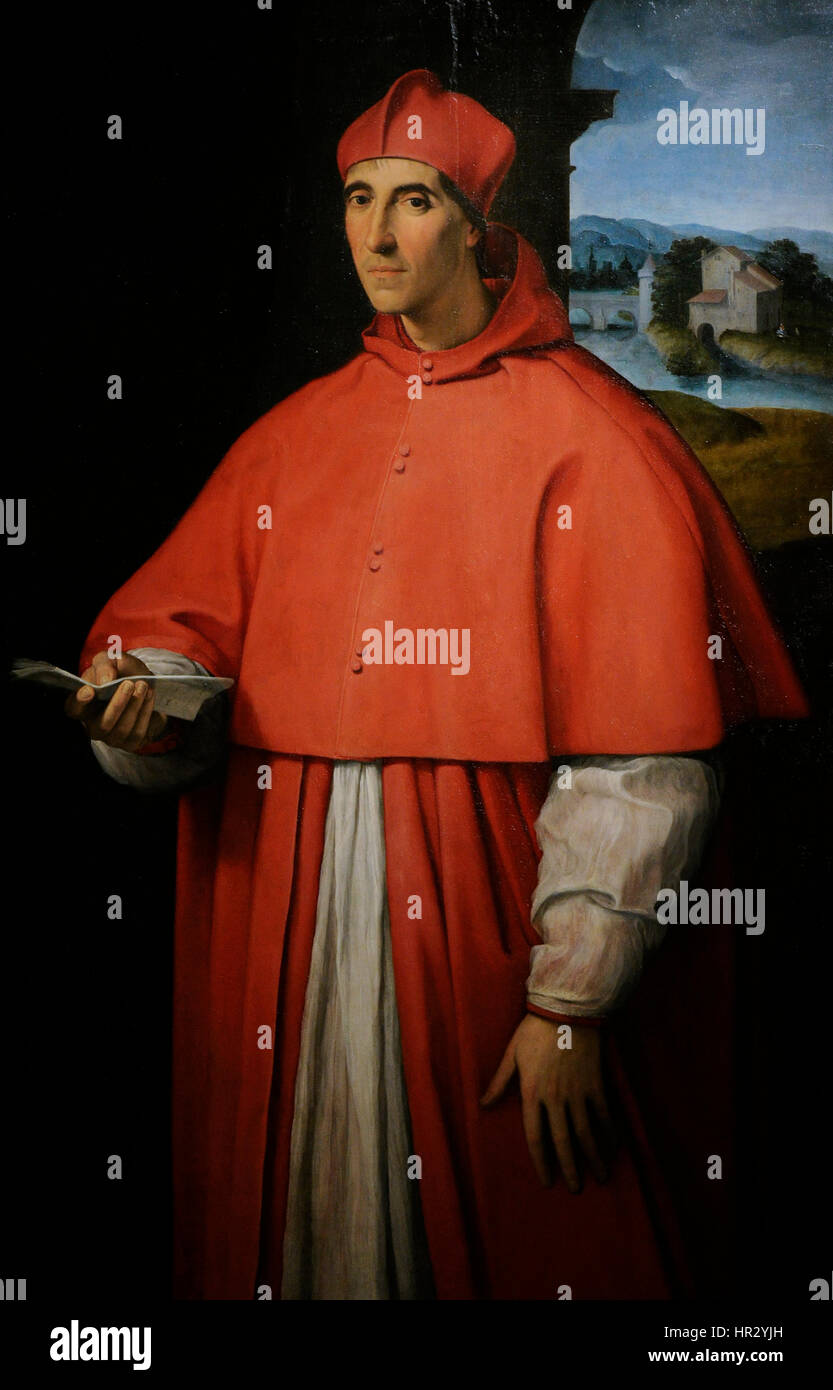 Raphael (1483-1520). Italian painter. Portrait of Cardinal Alessandro ...