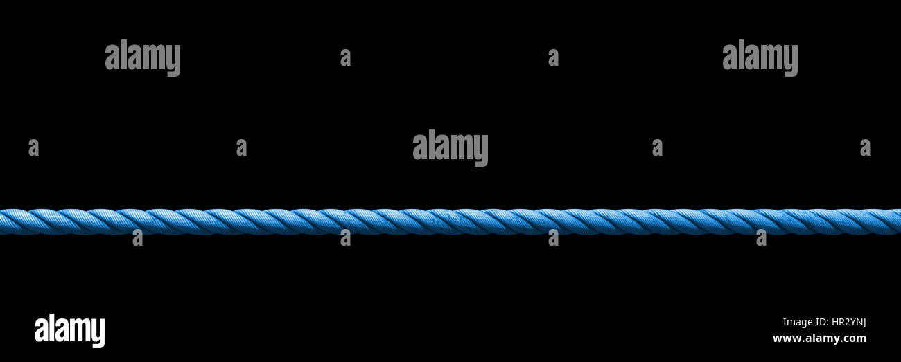 blue rope with black background banner Stock Photo - Alamy